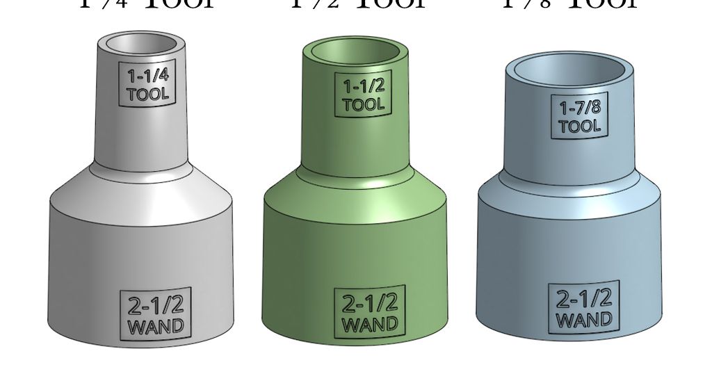 Shop-Vac Tool Adapters for 2½" Hose by DmK | Download free STL model ...