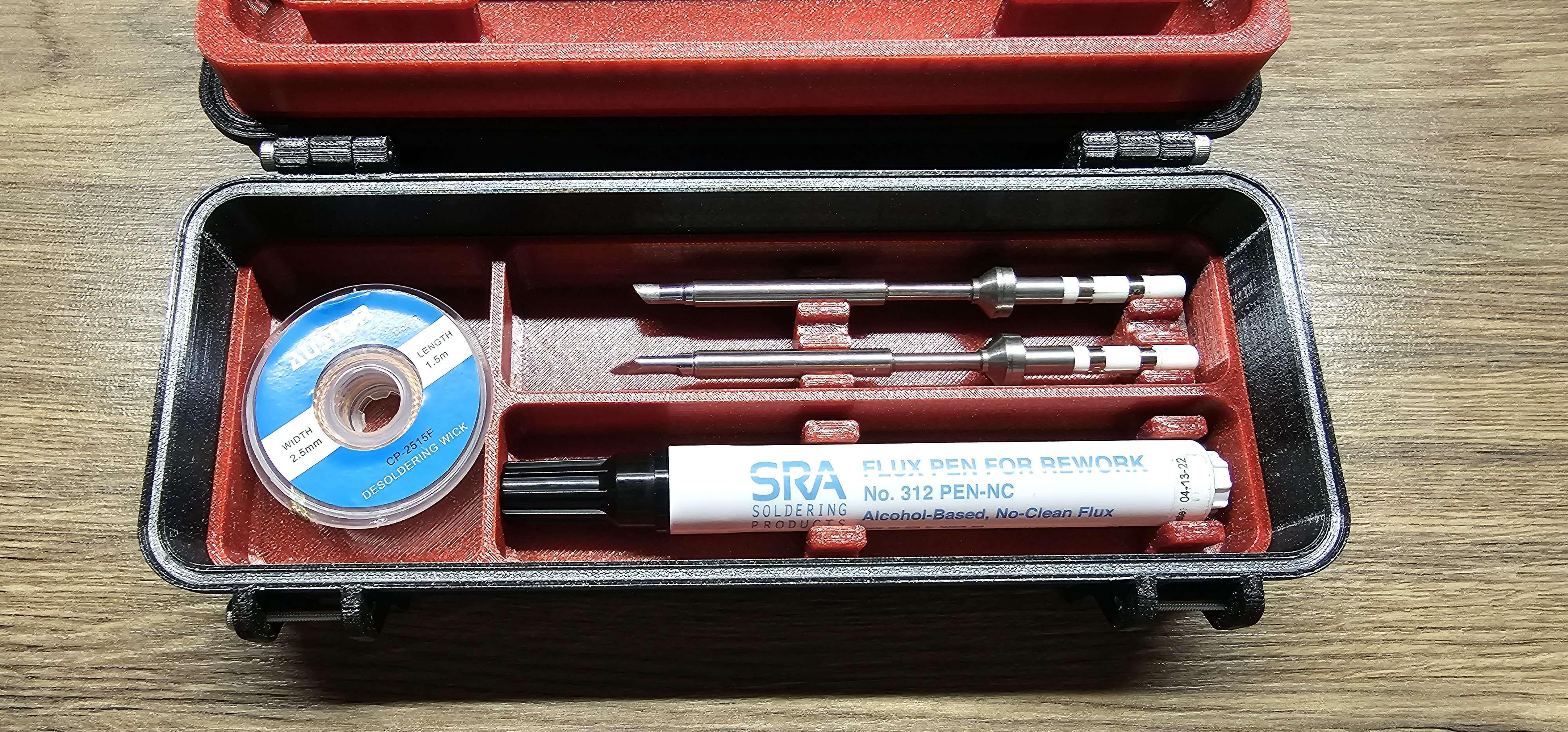 Rugged Multipart Pinecil/TS100/TS80 Case - Flux Pen/Solder Wick Insert ...