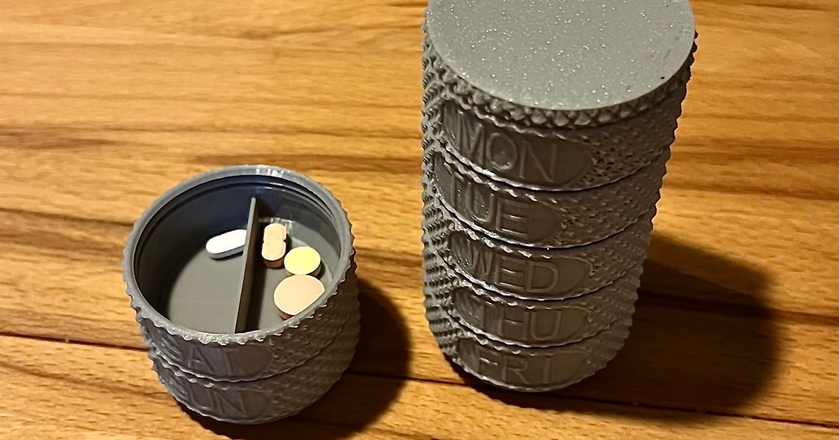 Divider for stackable pill pots von Holger Götsch | Kostenloses STL ...