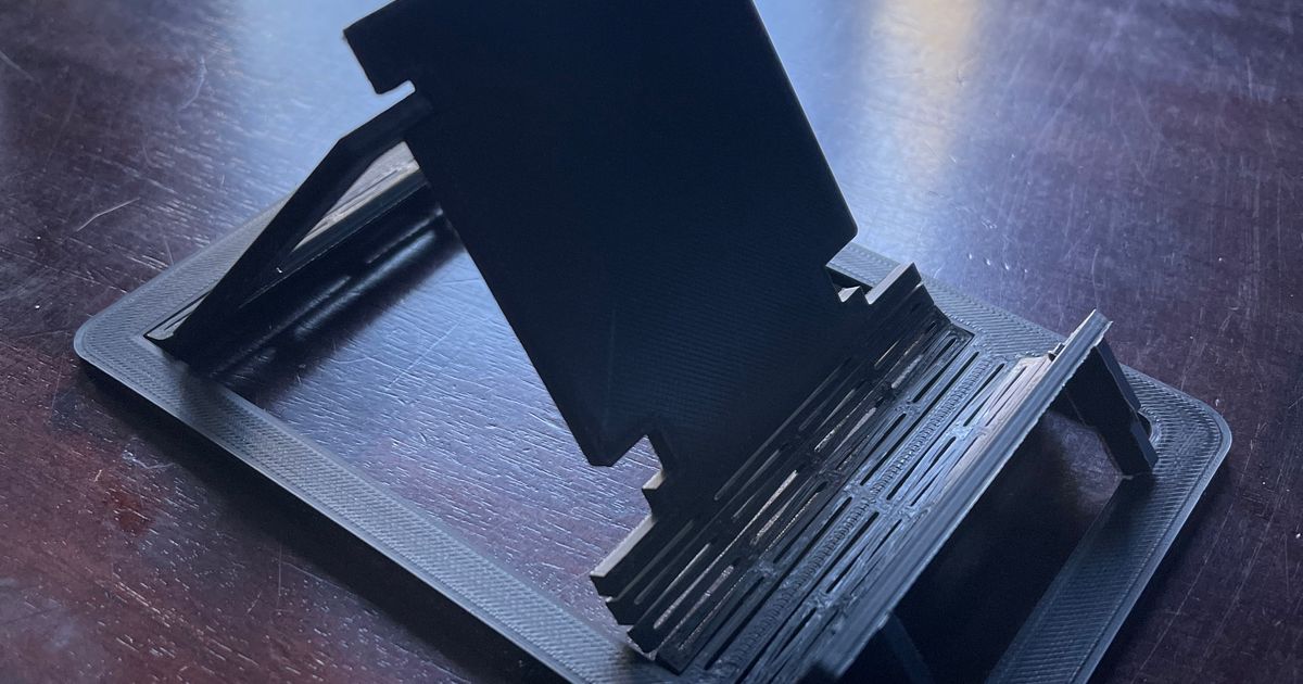 Living-Hinge Phone Stand for 3D-Printing by emckim | Download free STL ...