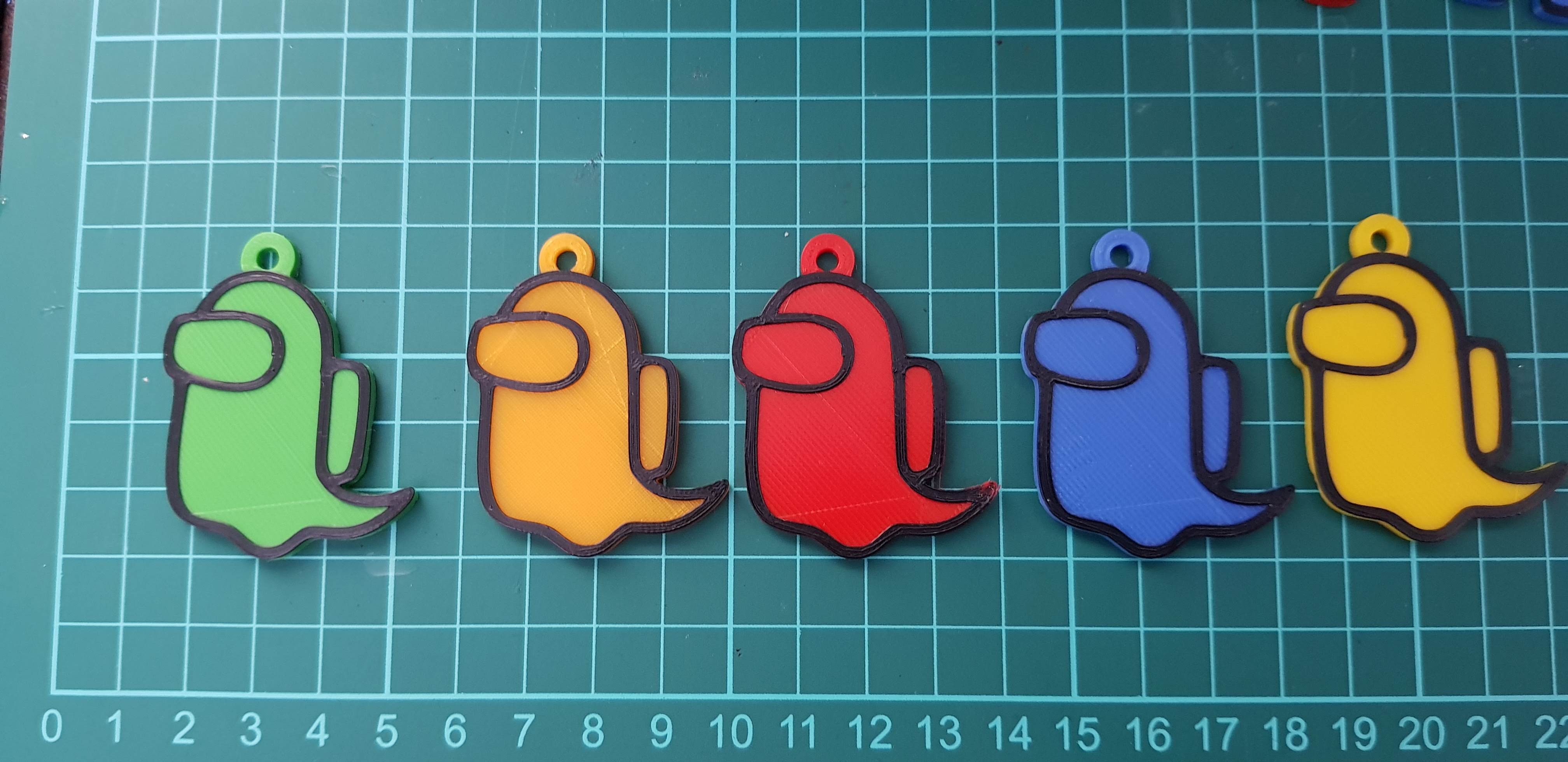 Among Us Gost Keychain by Fernando Villa Glez | Download free STL model ...