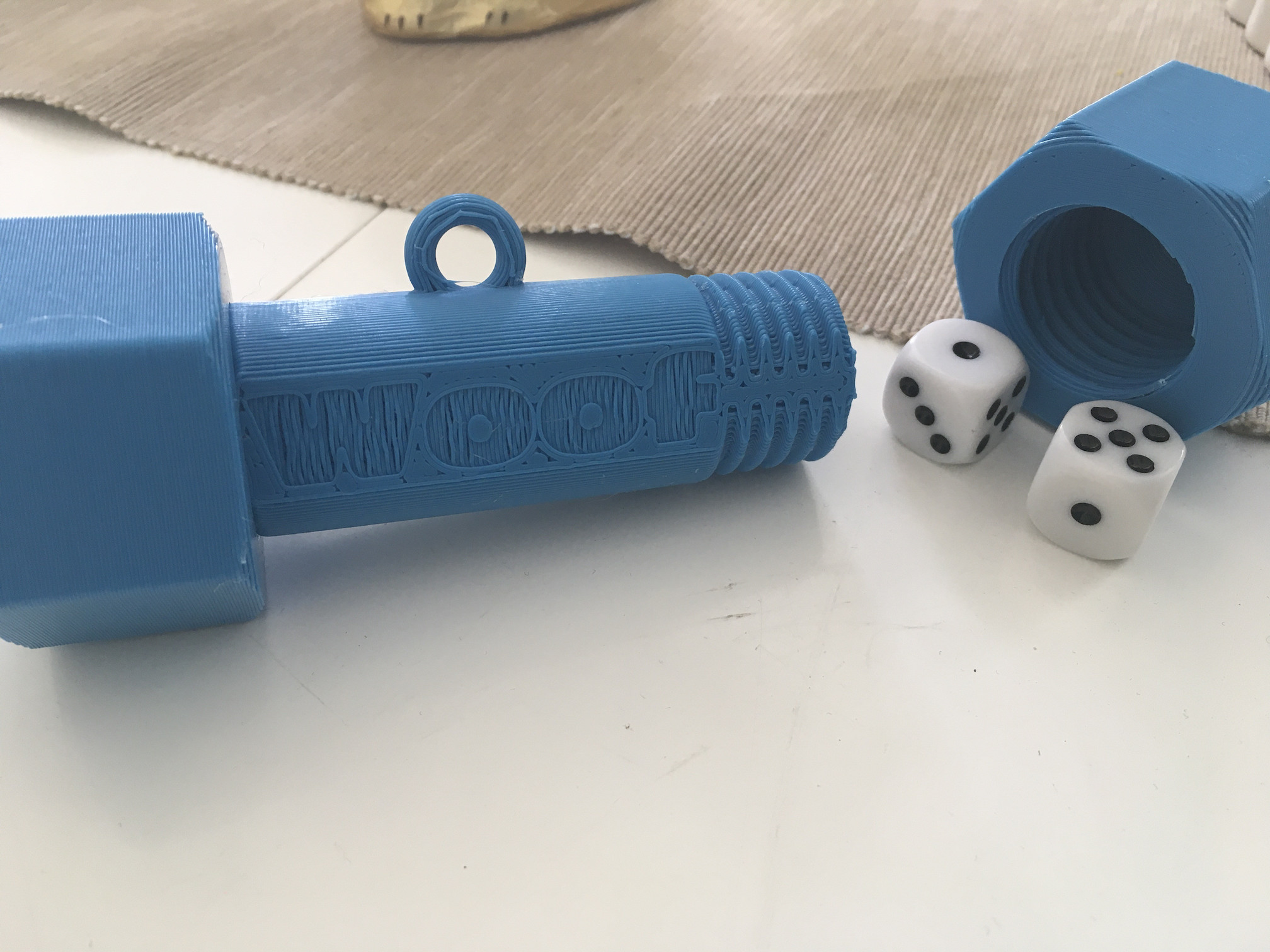 Dog Tag Dice Holder (and, with dice, a rattle) by hn3000 | Download ...