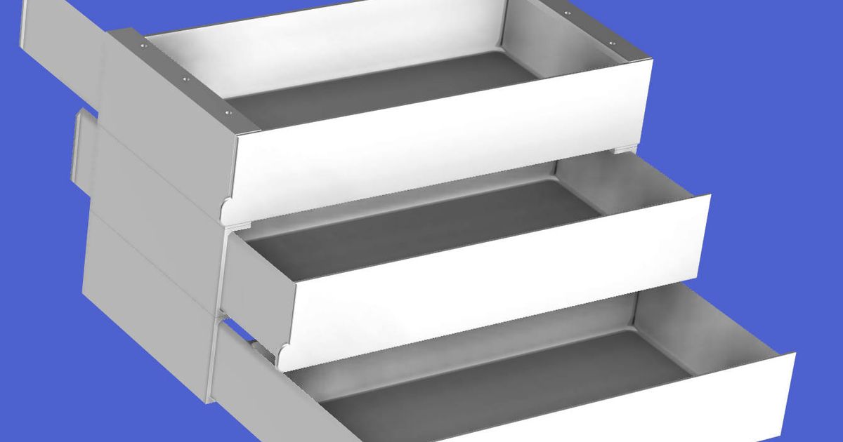 Suspended modular down-stackable drawers by reivax | Download free STL ...