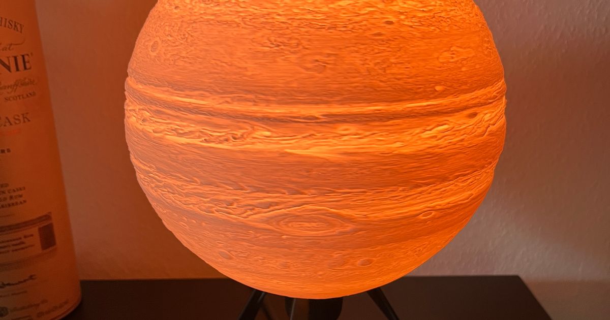 Lithophane Jupiter Lamp by LeDomme | Download free STL model ...
