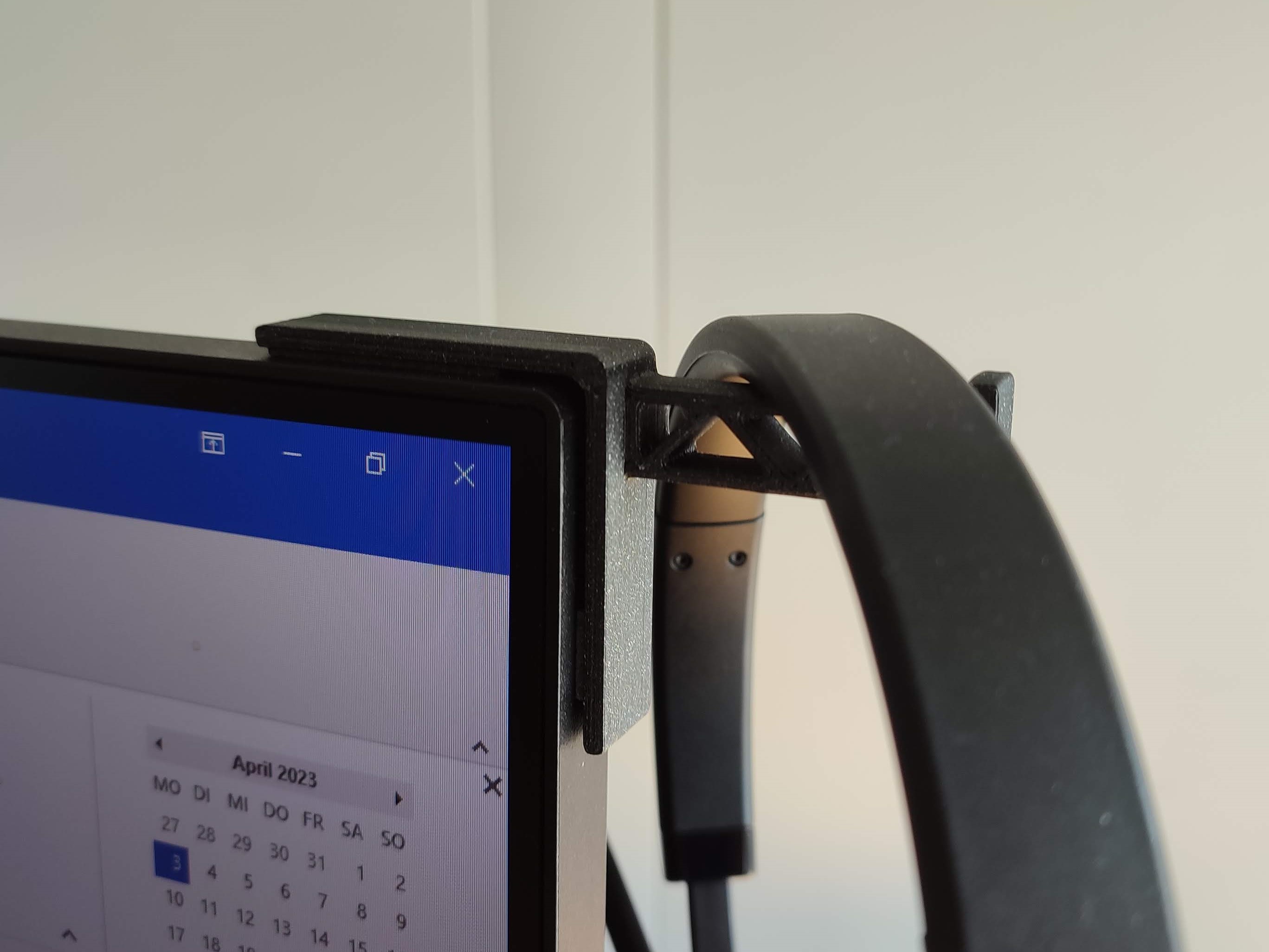 Headset Holder for Monitor (Universal) by TheBengineer | Download free ...