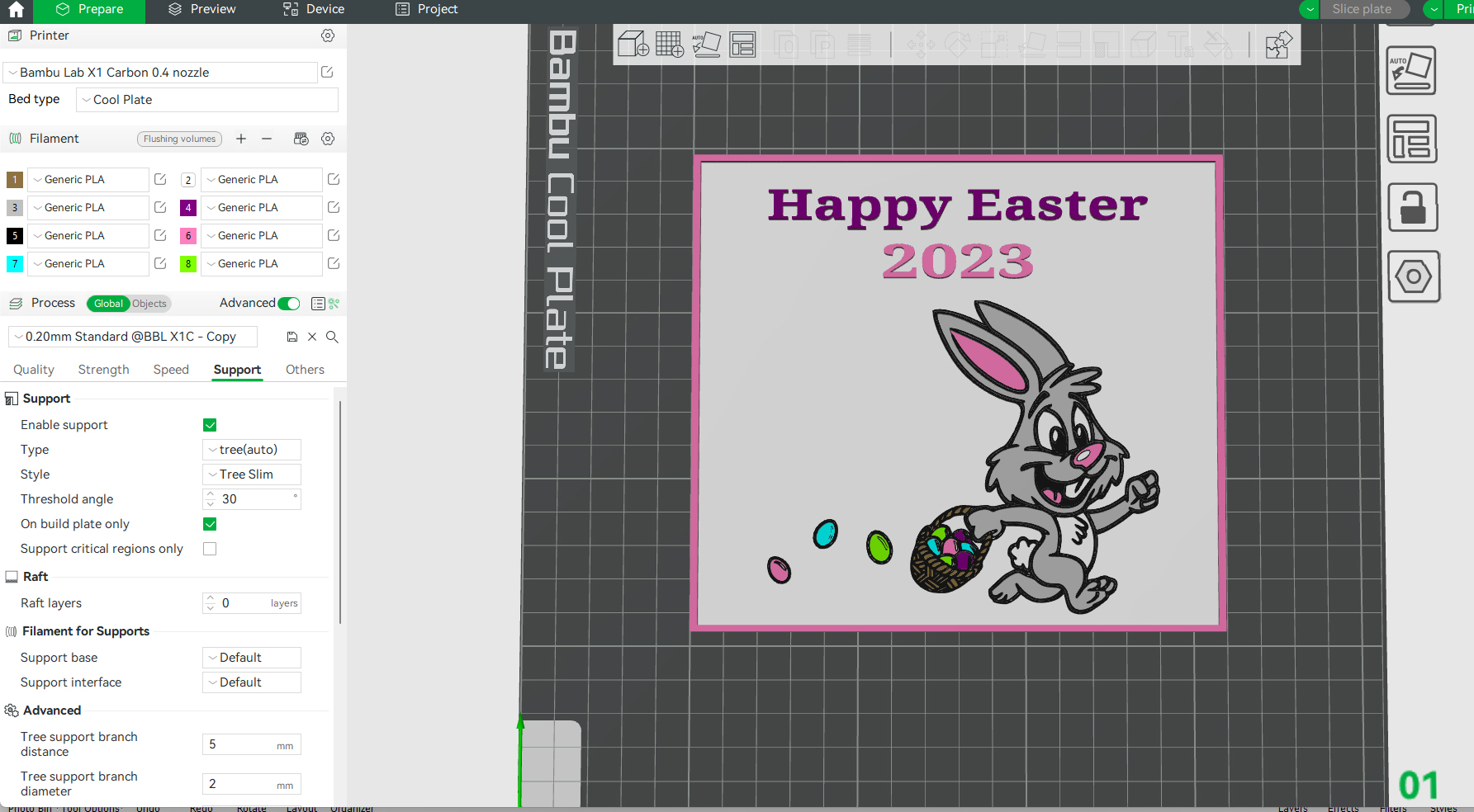 Cute Happy Easter 2023 Sign / Magnet by PrinterMcgee | Download free ...