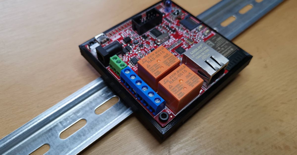 OLIMEX ESP32-EVB DIN Rail adapter by saso | Download free STL model ... OLIMEX ESP32-EVB DIN Rail adapter by saso | Download free STL model ...