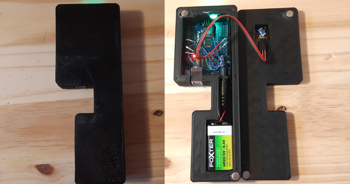 Case for tilt-switch, arduino and led - Boite pour tilt-switch, arduino ...