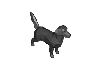 Low Poly Dog by MOOO | Download free STL model | Printables.com