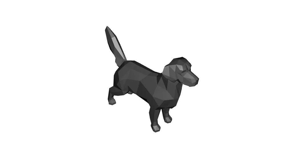 Low Poly Dog by MOOO | Download free STL model | Printables.com
