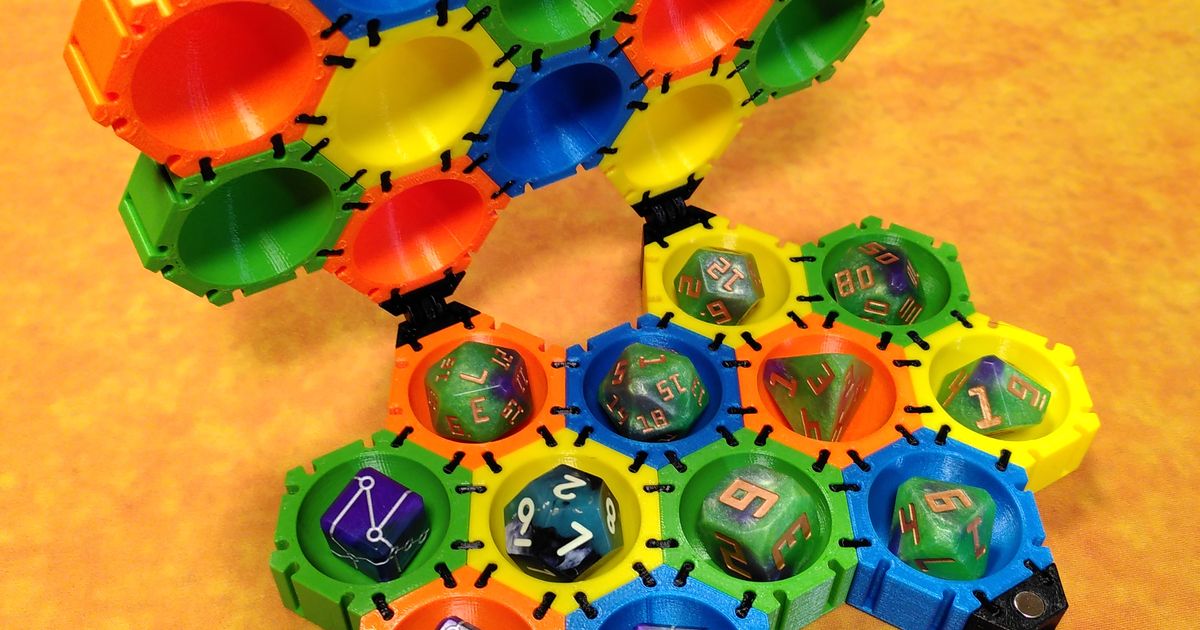 Modular Hex Dice Box by wuerfel | Download free STL model | Printables.com