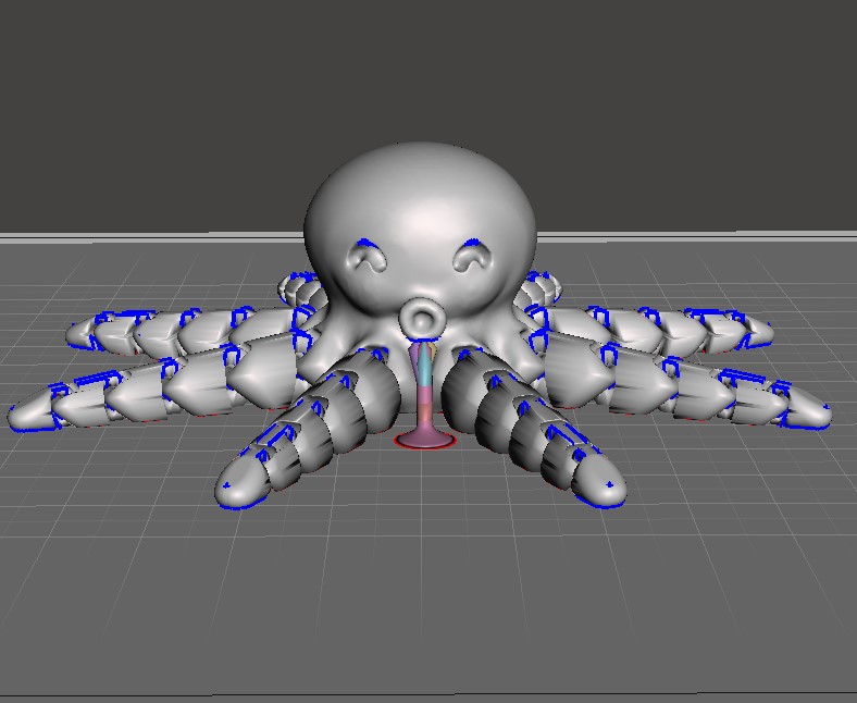 octopus with built in support by matt watson | Download free STL model ...