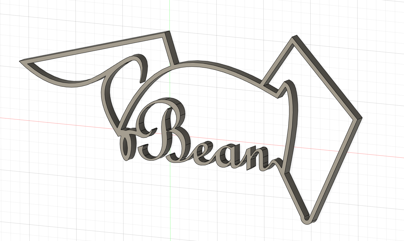 Bean's Name placard by DMJahaj | Download free STL model | Printables.com
