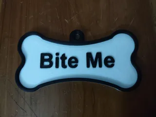 Dog tag: Bite Me by 3dCreateSomething | Download free STL model ...