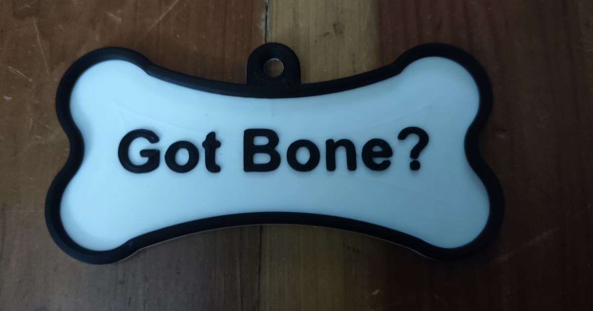 Dog tag: Got Bone by 3dCreateSomething | Download free STL model ...