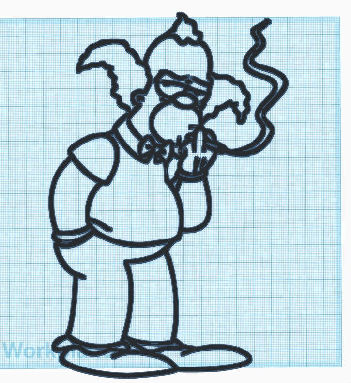 Krusty the Clown - smoking Wall art by Ogama Industries | Download free ...
