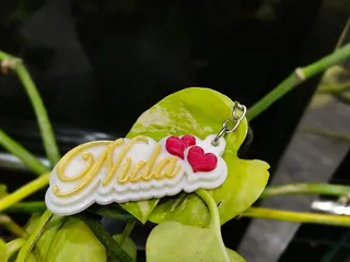 New design Name key chain with hears (Nida) by Aakaar Lab | Download ...