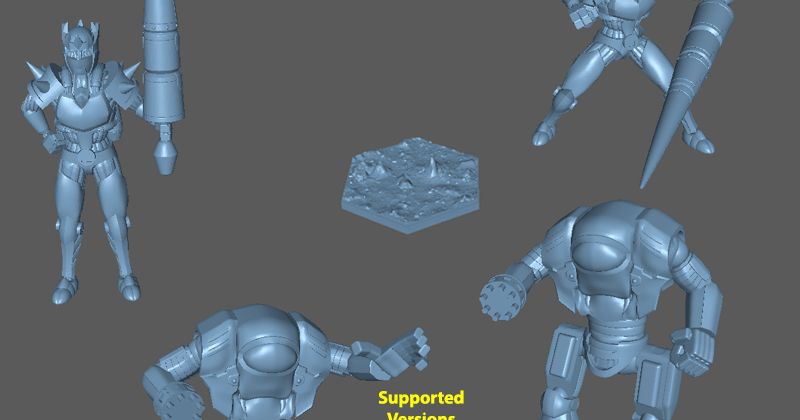 6mm/8mm Mini/Early/Proto-mechs, pack 2 by np-dev | Download free STL ...