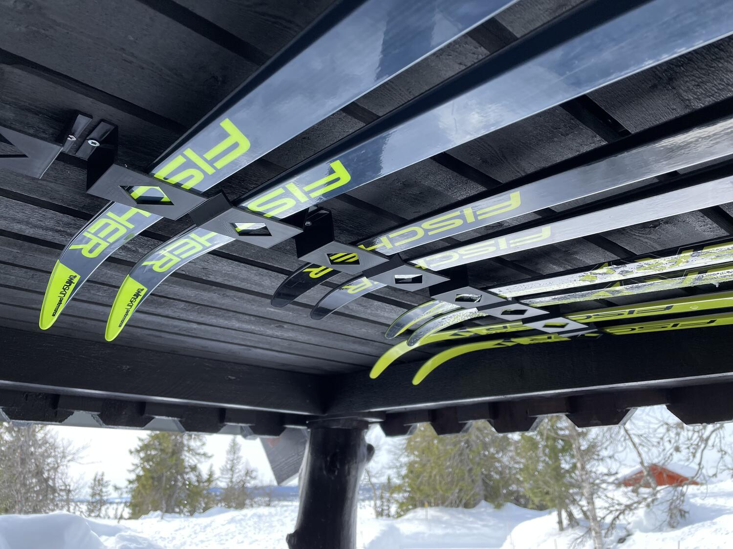Nordic/cross-country ski ceiling rack by ornberg | Download free STL ...