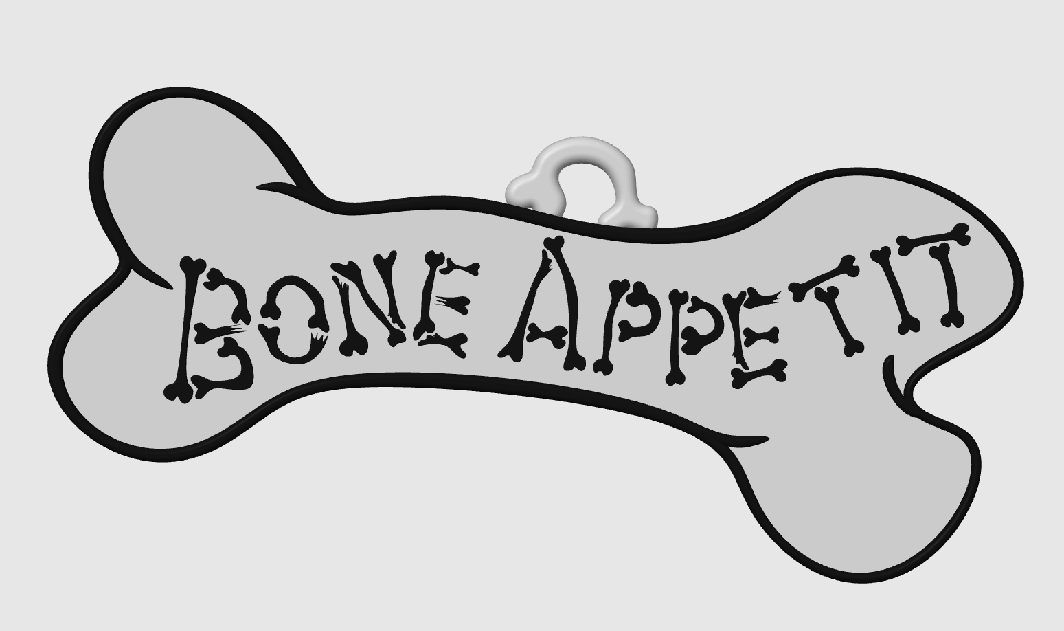 Bone Appetit Dog Tag by Tomtom5893 | Download free STL model ...