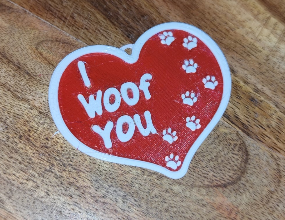 I Wuff You / I Woof You Dog Tag by Tomtom5893 | Download free STL model ...