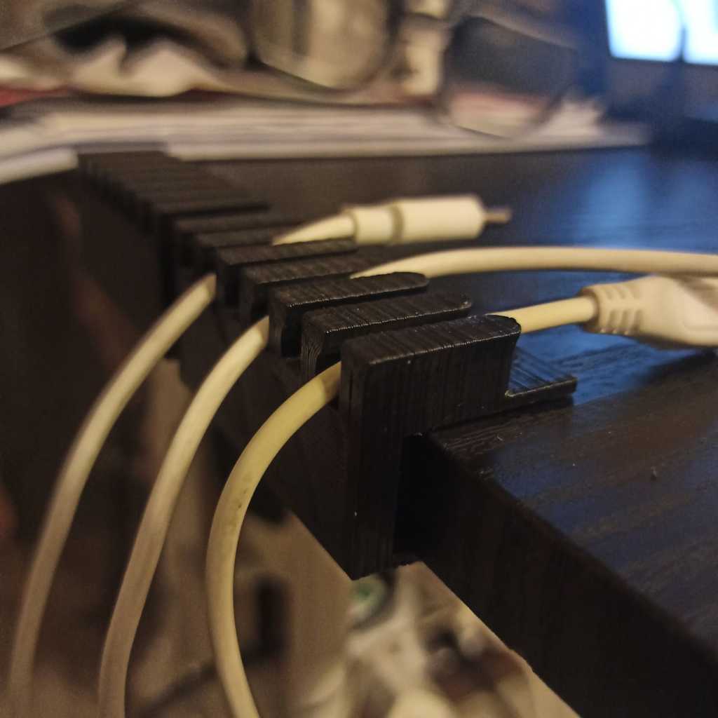 table_parametric_cable holder by jacknife1962 | Download free STL model ...