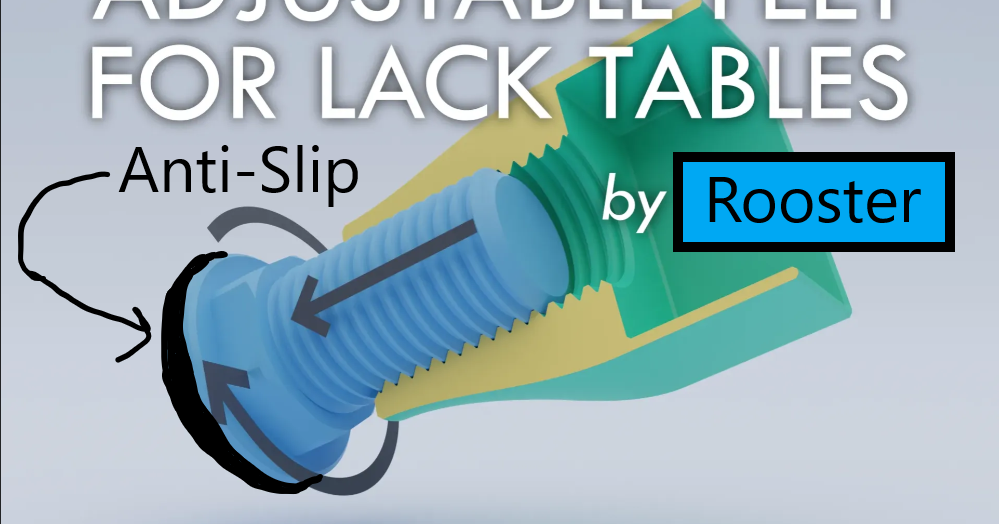 Height-Adjustable Extension Feet for Lack Tables ''Anti-Slip'' by ...