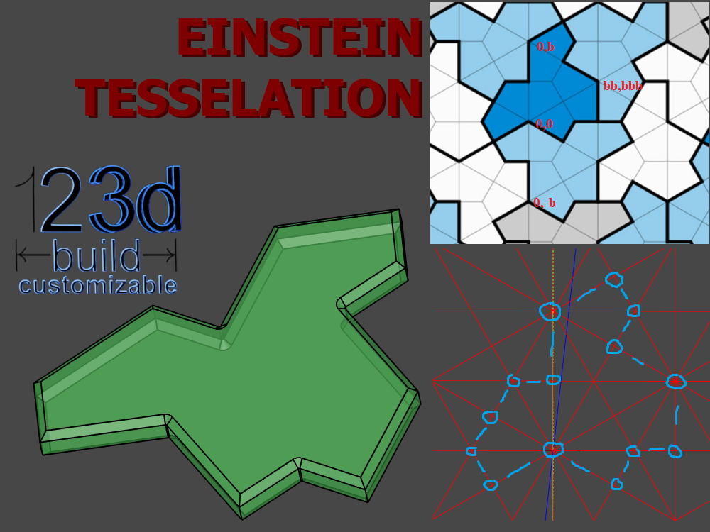 Einstein Tessellation (aperiodic tiling) von jdegs | Kostenloses STL ...