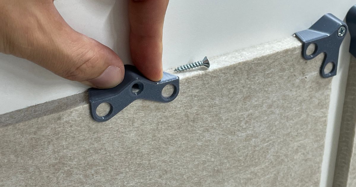 Acoustic Panel Attachment Brackets by KYZ | Download free STL model ...