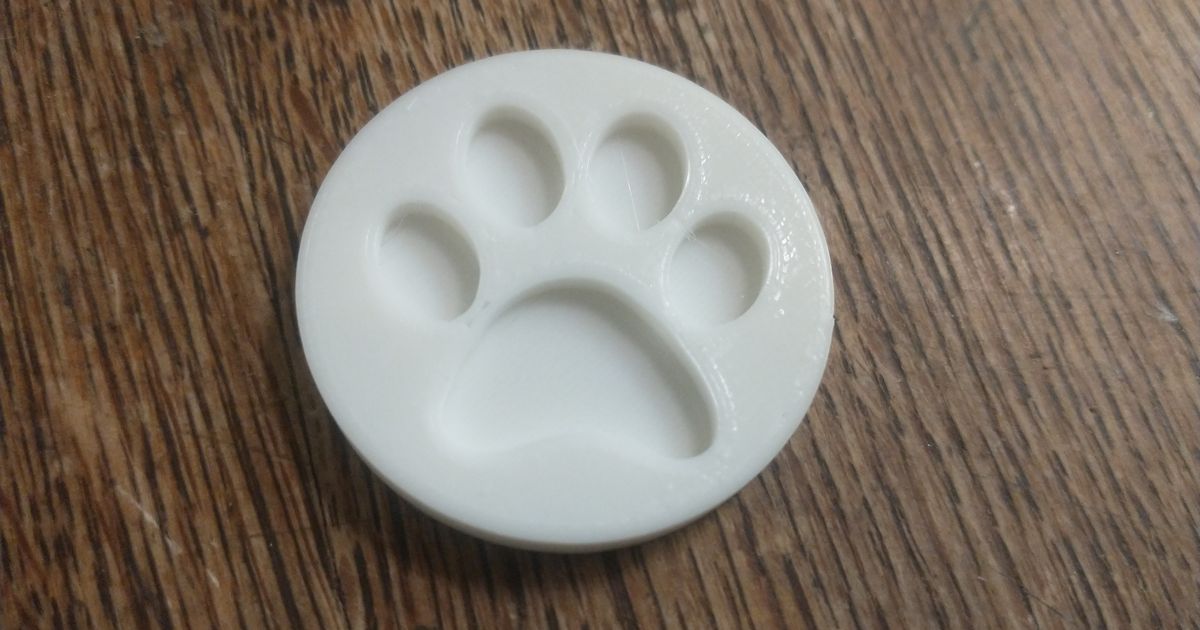 Paw Print Coin by Books | Download free STL model | Printables.com