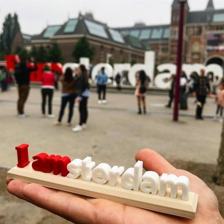 I amsterdam sign - Netherlands by MiniWorld3D | Download free STL model ...