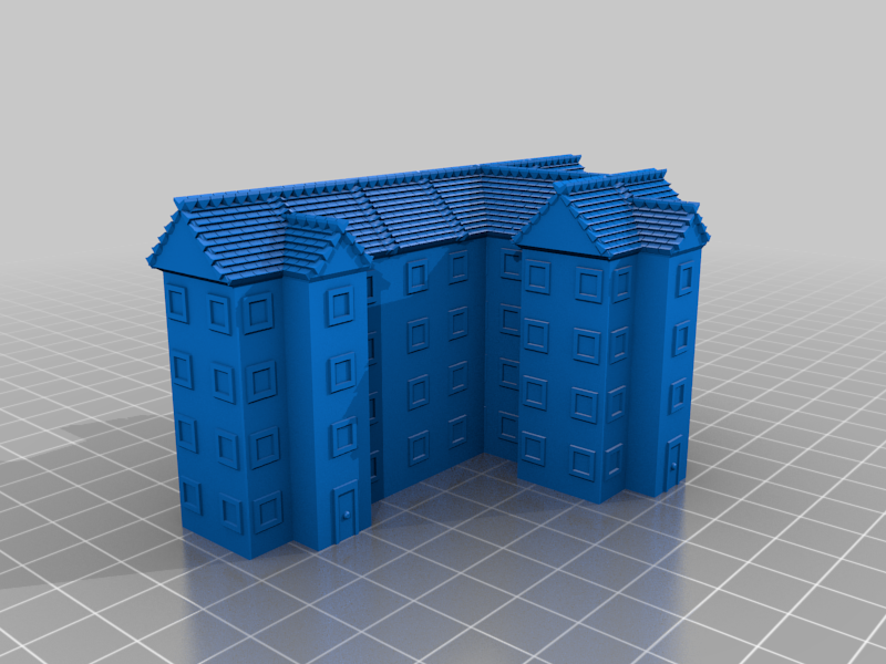 Residential Building for 6mm - 1/285 war games (Battletech, Epic 40k ...