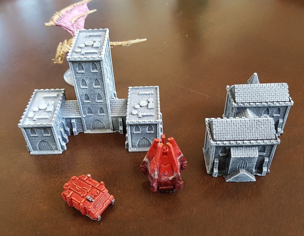 Gothic style Buildings for 6mm / 1:285 scale gaming sample by Tinnut ...
