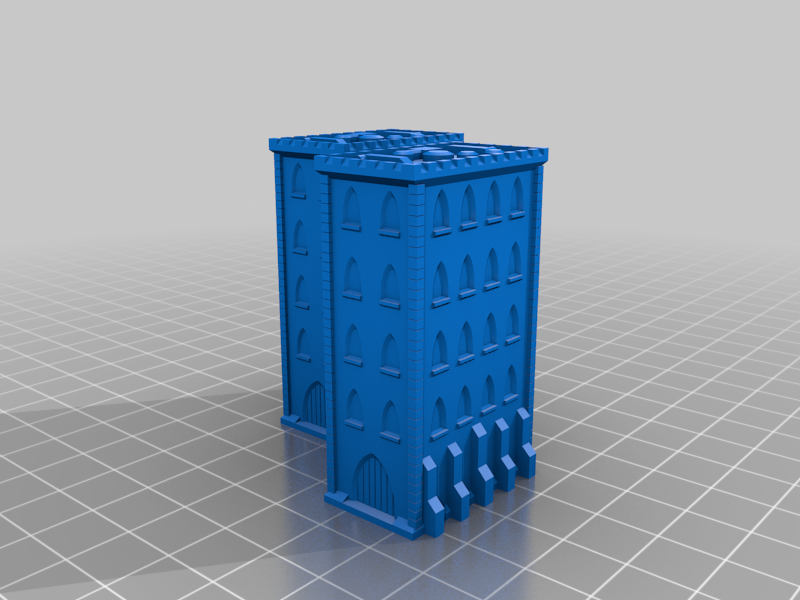 Gothic style Buildings for 6mm / 1:285 scale gaming sample by Tinnut ...