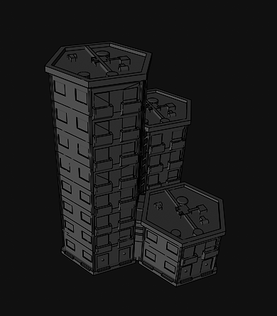 Hexagonal Residential Buildings for 6mm / 1:285 scale gaming samples by ...