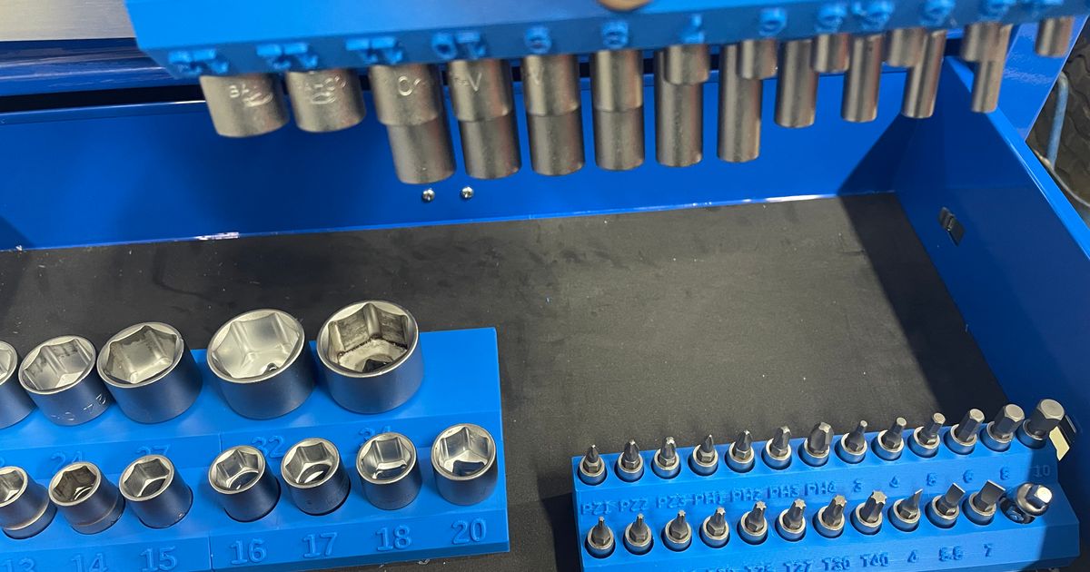 Parametric OpenSCAD Magnetic Socket Organiser by Michael | Download ...