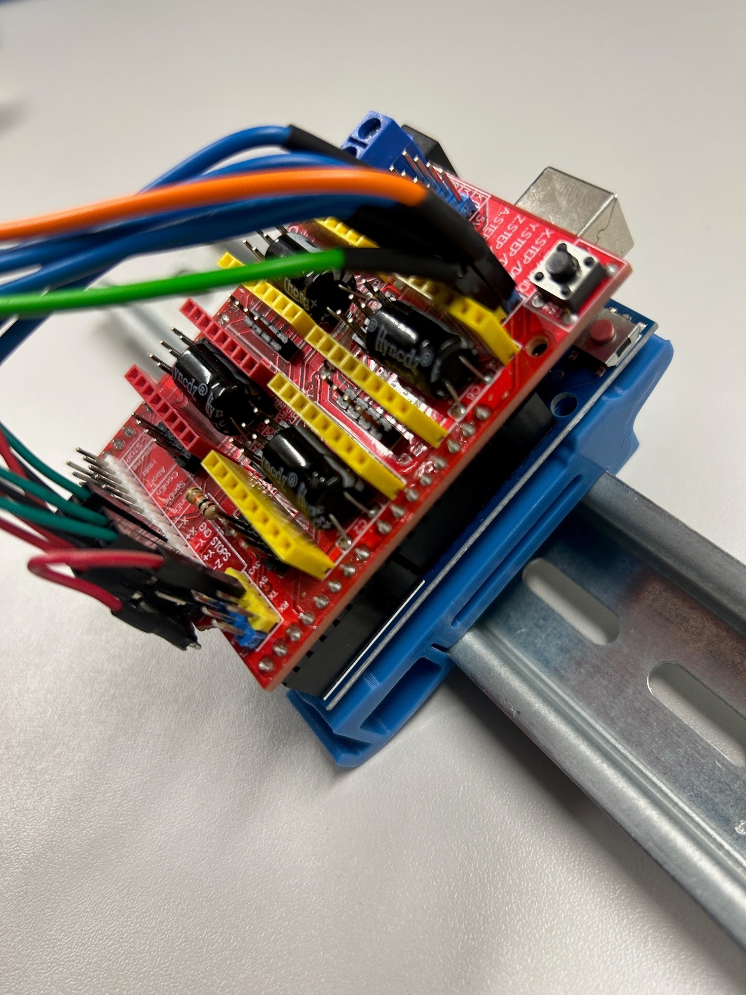 Arduino Uno Cnc Shield Din Rail Mount By Towilab Download Free Stl