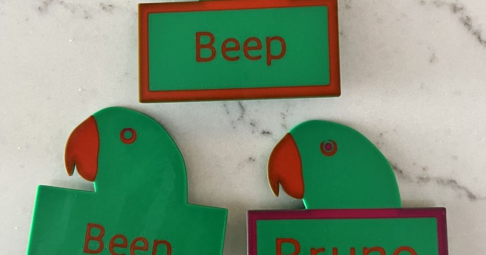 Bird / Parrot Tag by Klagar | Download free STL model | Printables.com