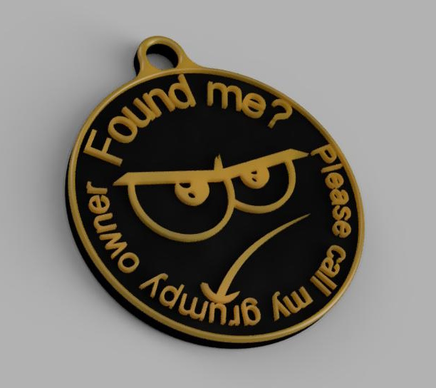 Dog Tag (Grumpy) by MrGorzky | Download free STL model | Printables.com