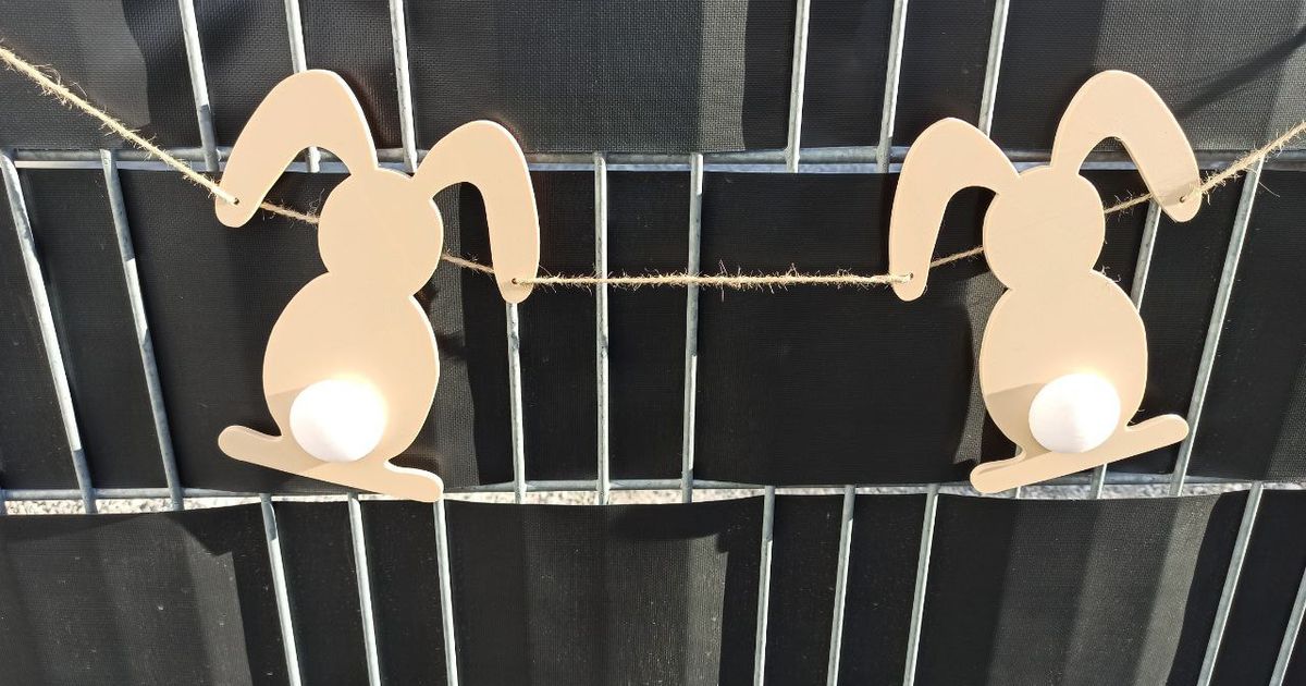 Easter bunny from behind by schuetzi99 | Download free STL model ...