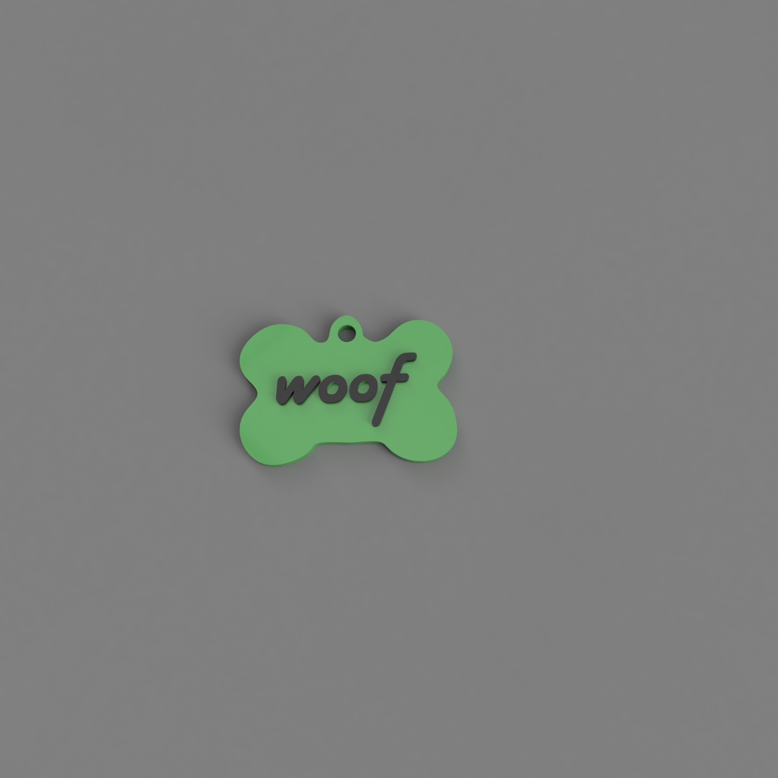 Dog ID tag woof by Shack3D_Print | Download free STL model | Printables.com