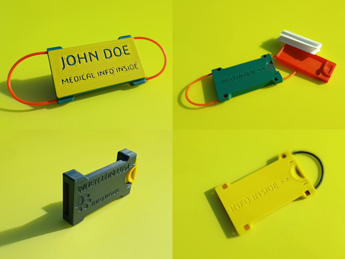 ID Tag with (hidden) locking drawer by Wim V | Download free STL model ...