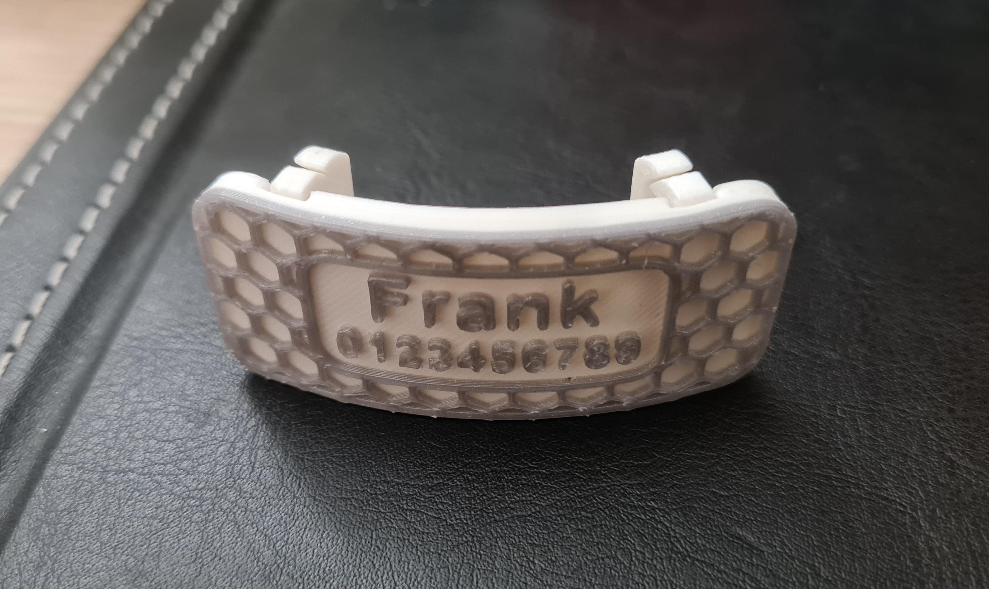 Hex Pattern Dog ID Tag - Fully Customisable in Fusion 360, 2 Colour ...