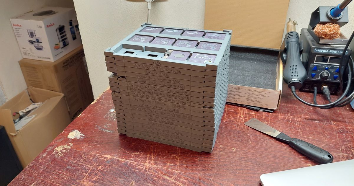 Stackable CPU tray holders by forteller | Download free STL model ...