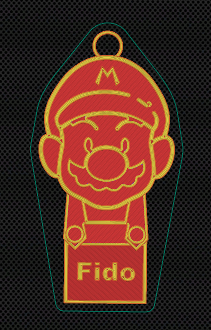 Mario dog tag by Klagar | Download free STL model | Printables.com