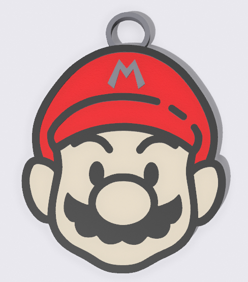 Mario dog tag by Klagar | Download free STL model | Printables.com