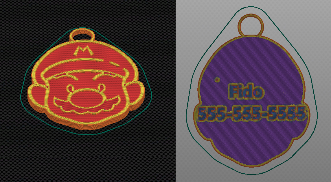 Mario dog tag by Klagar | Download free STL model | Printables.com