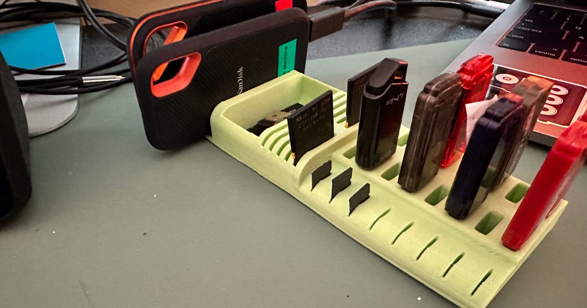 USB, SD Card, and SSD Holder by DavidRK | Download free STL model ...