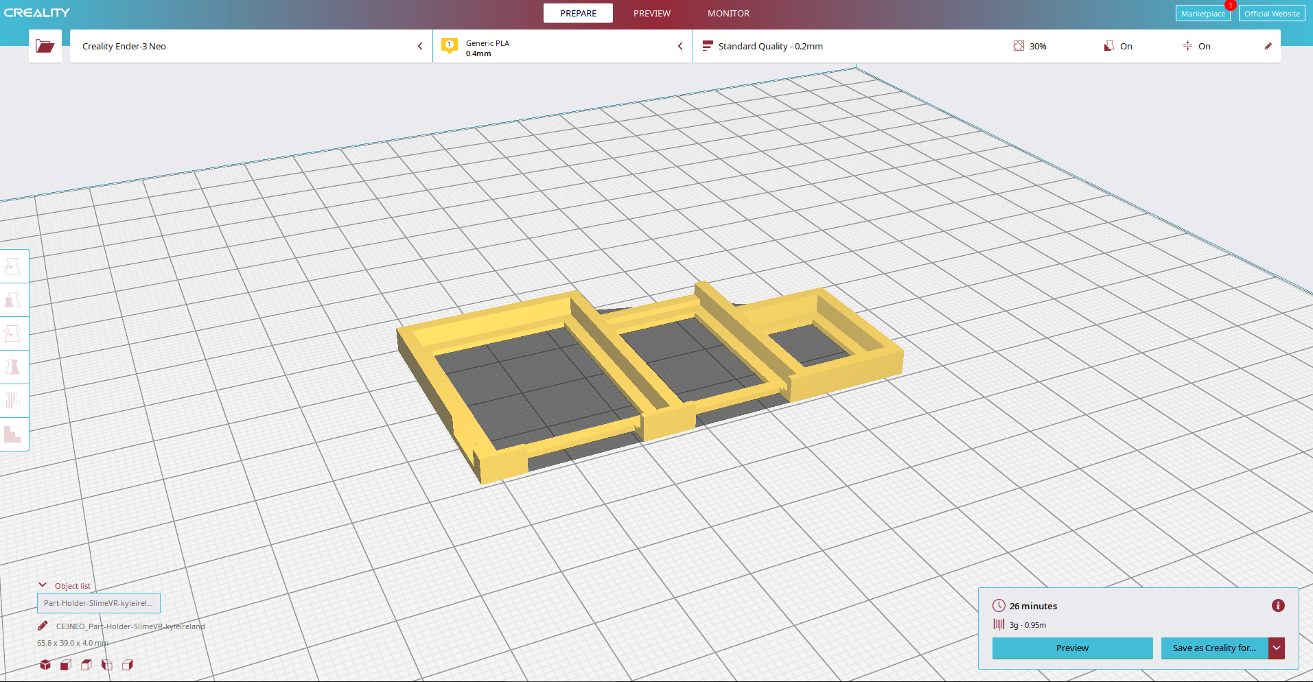 Wemos LOLIN D1 mini V4 - TP4056 - BMI160 Holder(s) - SlimeVR or other ... Wemos LOLIN D1 mini V4 - TP4056 - BMI160 Holder(s) - SlimeVR or other ...