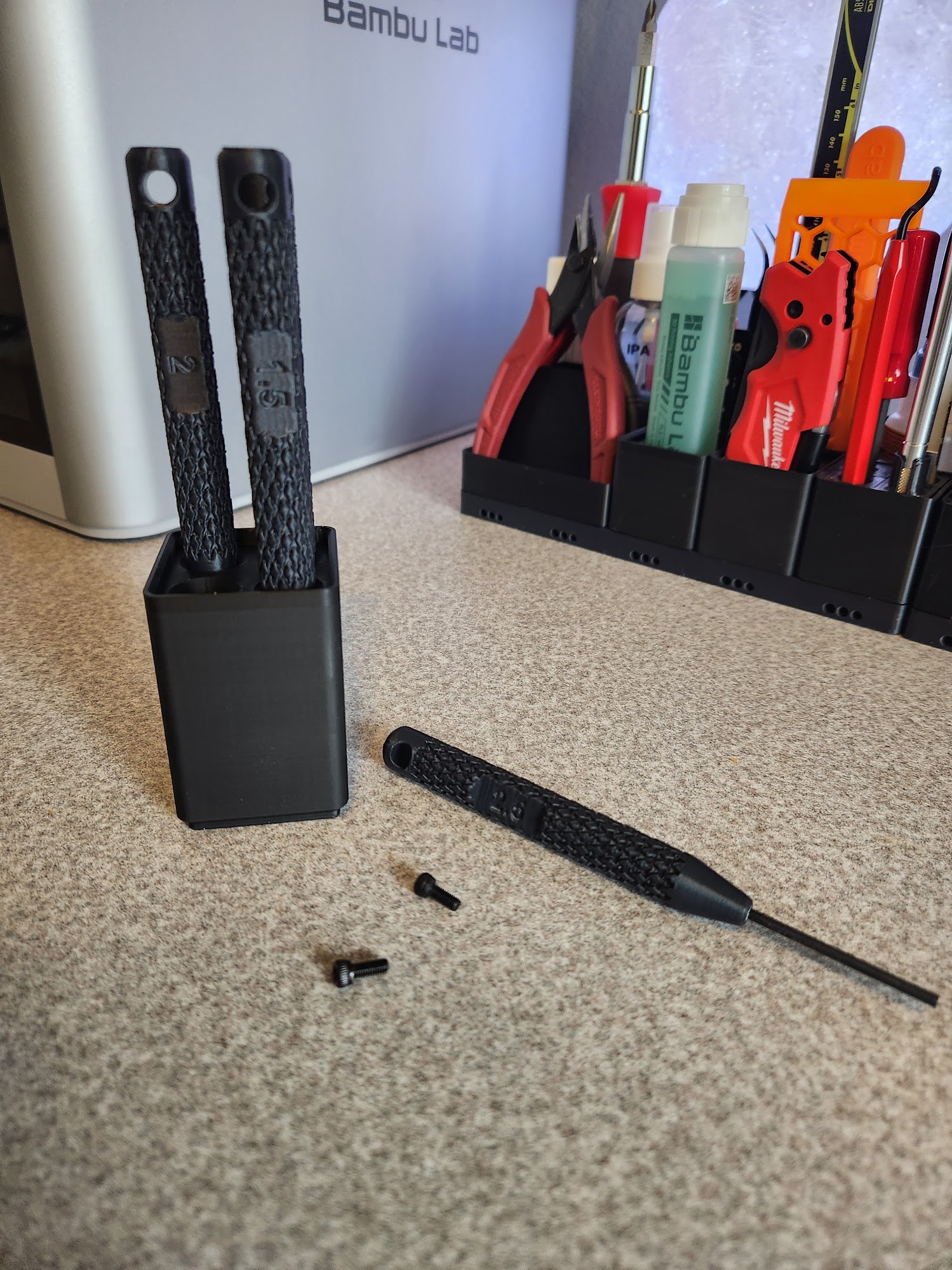 Allen Key Hex Driver Handles And Gridfinity Base By Carl Belcher